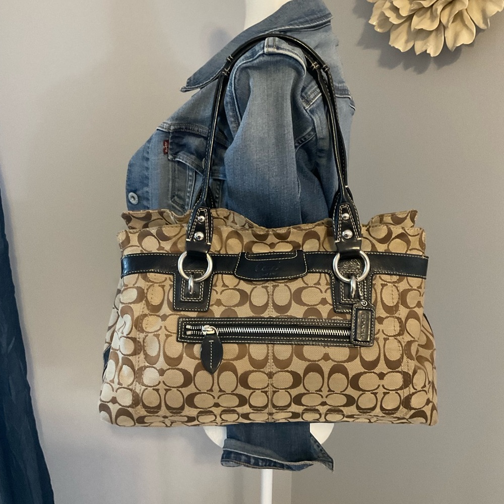 Coach Penelope Signature Khaki Bag - Gem